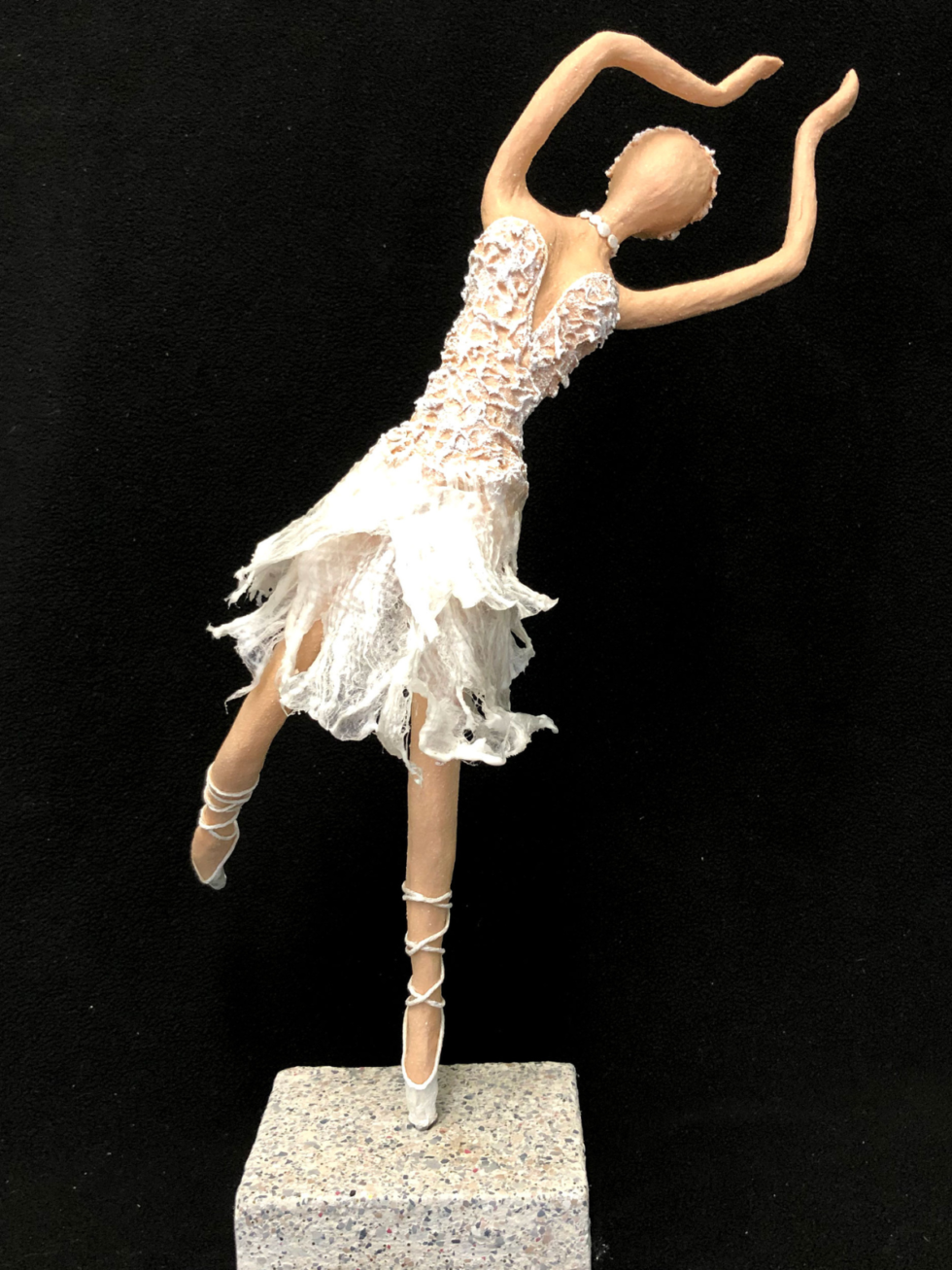 How to Make a Ballerina Sculpture in Fabric using Fabric Hardener ...